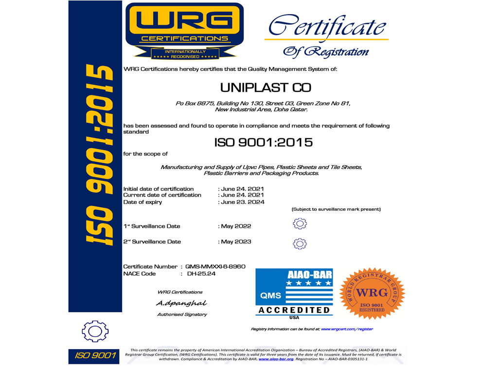 Uniplast Manufacturer And Supplier Of Plastic Products